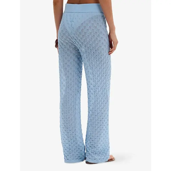 MALINA Alissa Wide-leg Knitted Trousers
