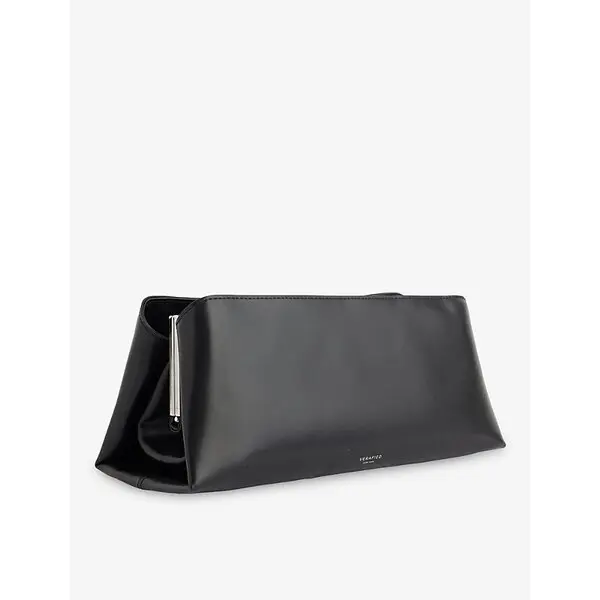 VERAFIED Leather Clutch Bag With Interchangeable Straps - Noir