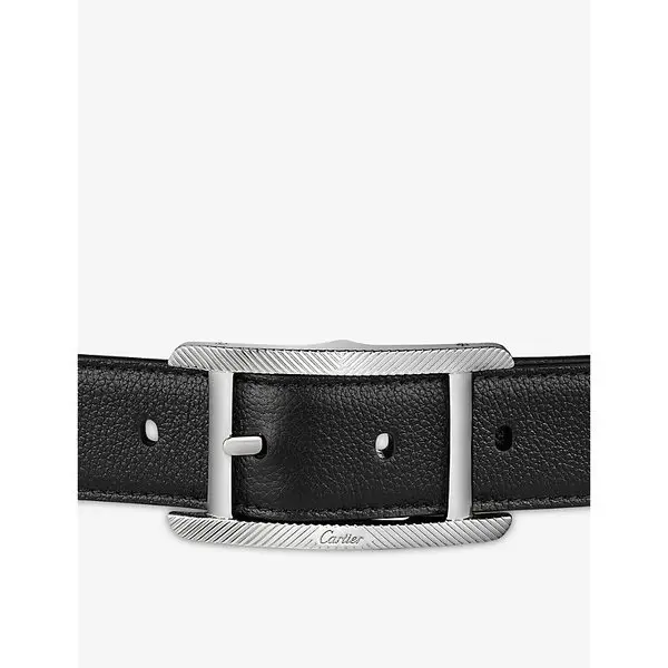 Cartier Leather Belt With Gadroon Buckle
