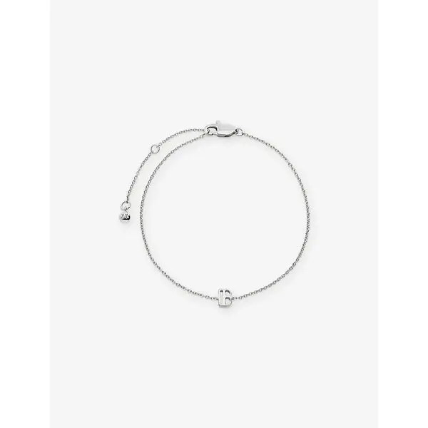 Monica Vinader Sterling Initial 'b' Chain Bracelet - Silver