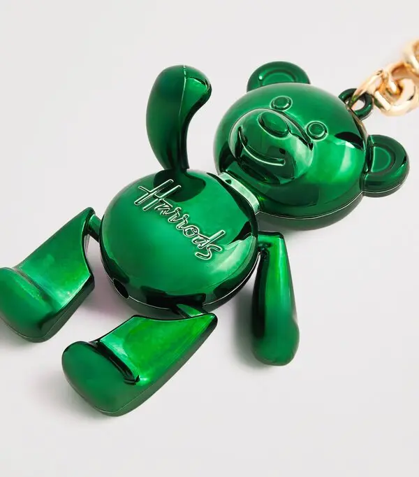 Harrods Jointed Bear Keyring - Green