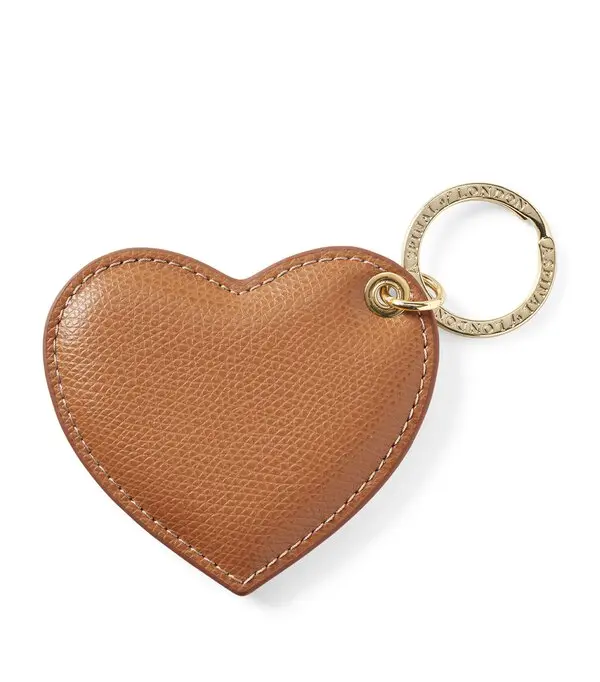 ASPINAL OF LONDON Leather Heart Keyring