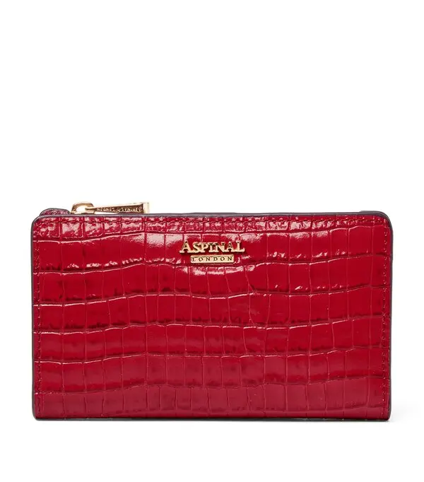 ASPINAL OF LONDON Small Leather Mayfair Purse - Red