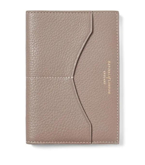 ASPINAL OF LONDON Leather Passport Holder - Neutral