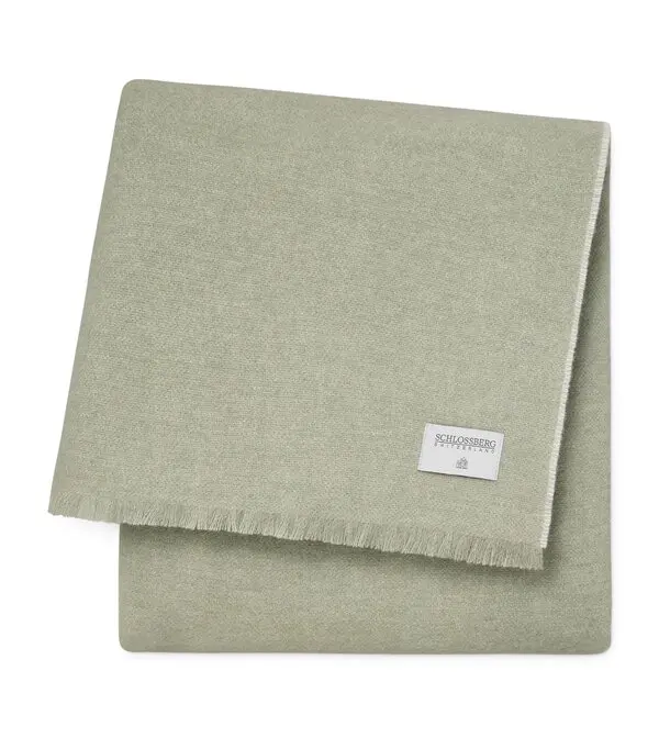 SCHLOSSBERG Wool-cashmere Dina Throw - Green