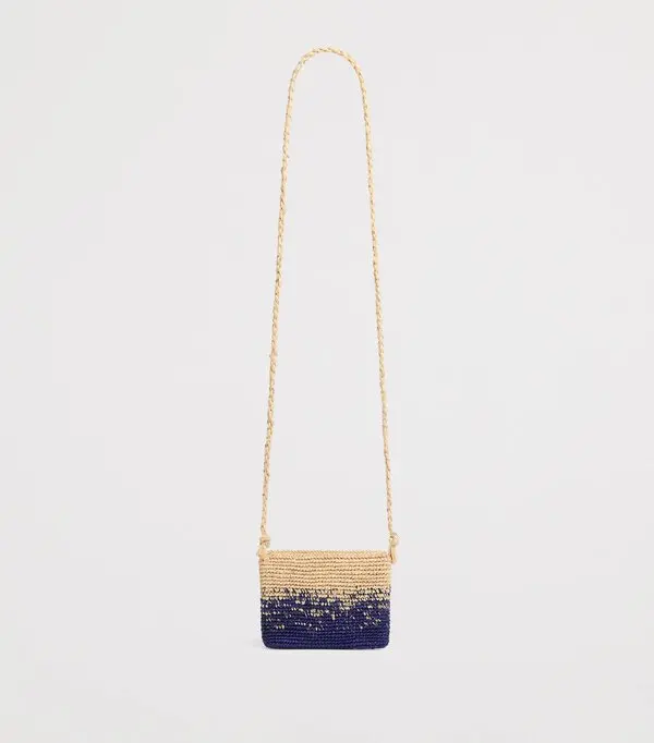 Bonpoint Raffia Cross-body Bag With Tassel Detail