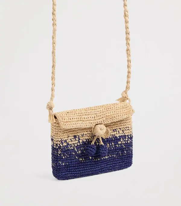 Bonpoint Raffia Cross-body Bag With Tassel Detail