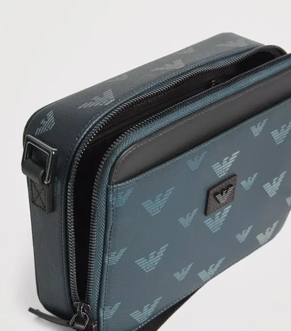 Emporio Armani Coated Canvas Eagle Cross-body Bag