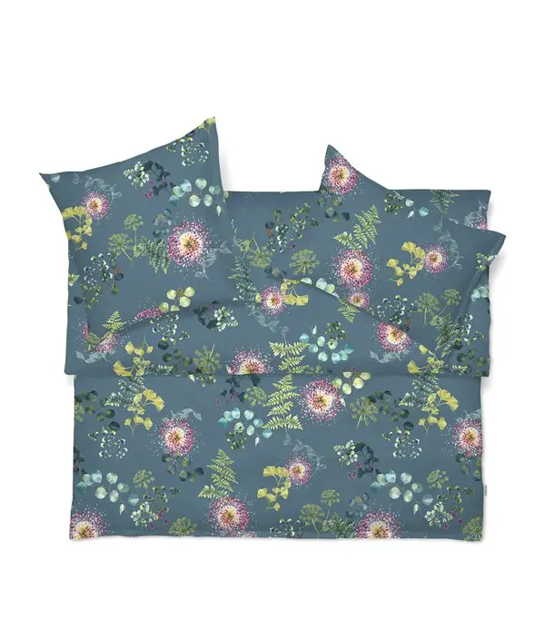 SCHLOSSBERG Cotton Sateen Nele King Duvet Cover - Green