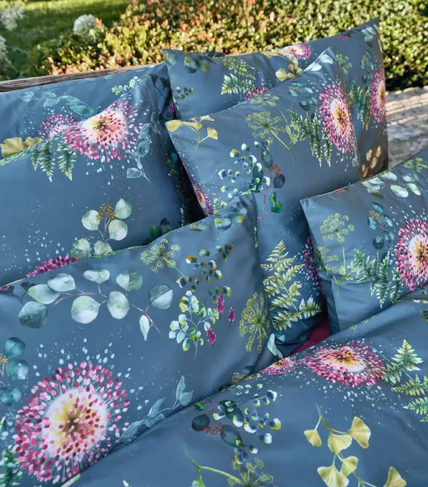 SCHLOSSBERG Cotton Sateen Nele King Duvet Cover - Green