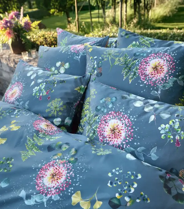 SCHLOSSBERG Cotton Sateen Nele King Duvet Cover - Green
