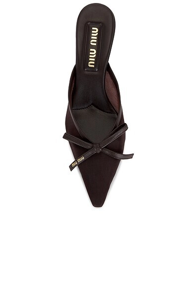 Miu Miu Mesh Mule Pumps With Bow Detailing - Moro