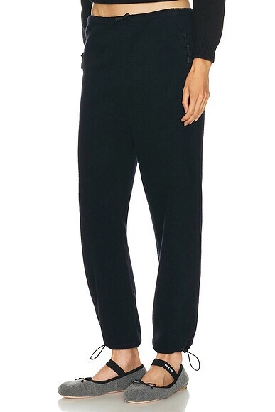 Miu Miu Recycled Polyester And Wool Fleece Track Pants