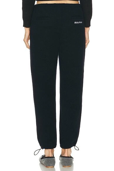Miu Miu Recycled Polyester And Wool Fleece Track Pants