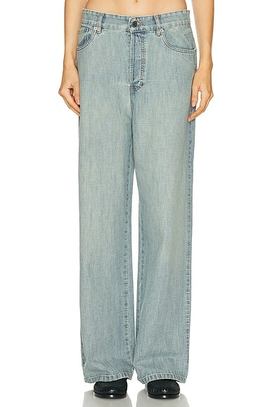 Miu Miu Wide Leg Denim Jeans - Celeste