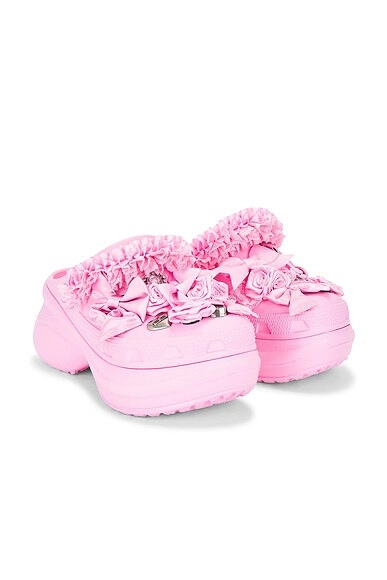 Balenciaga X Crocs Embellished Platform Clogs