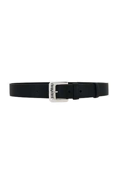 Miu Miu City Calf Belt - Nero