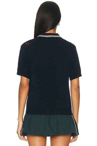 Miu Miu Crochet Polo Top