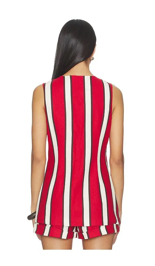 SIMONMILLER Del Mar Linen Vest - Red