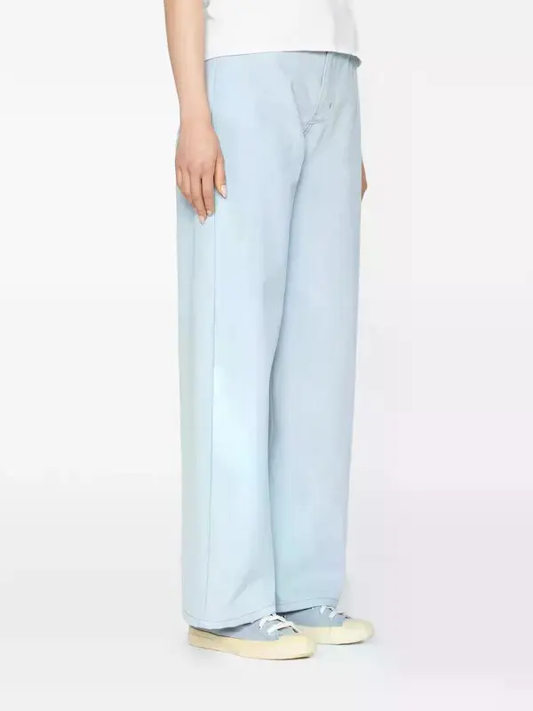 Naked & Famous Denim Wide Leg Secret Agent Denim Jeans - Blue