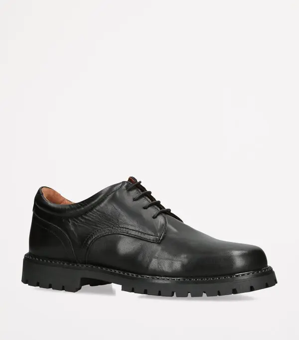 PAPOUELLI Leather Lace Up School Shoes