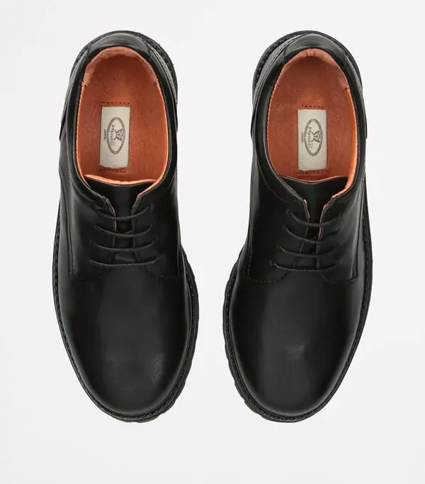 PAPOUELLI Leather Lace Up School Shoes