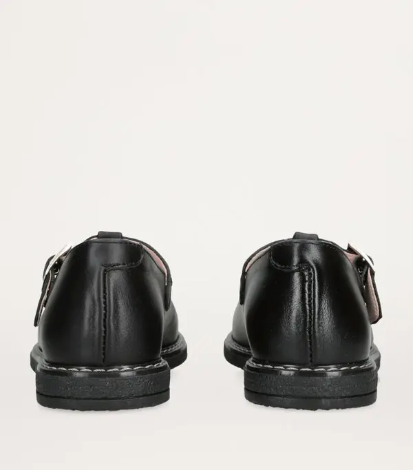 PAPOUELLI Leather Martha Mary Jane Shoes