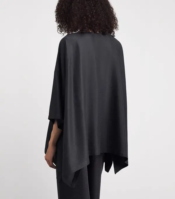 Eskandar Silk Plissé Scoop-neck Top