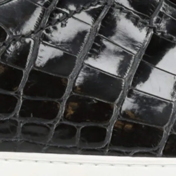 Zegna Crocodile Leather Triple Stitch Sneakers - Black