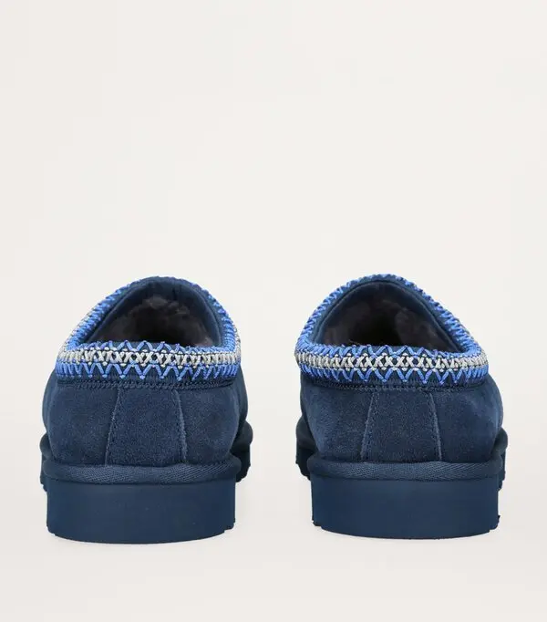 UGG Tasman Suede Shearling Lined Slippers - Navy
