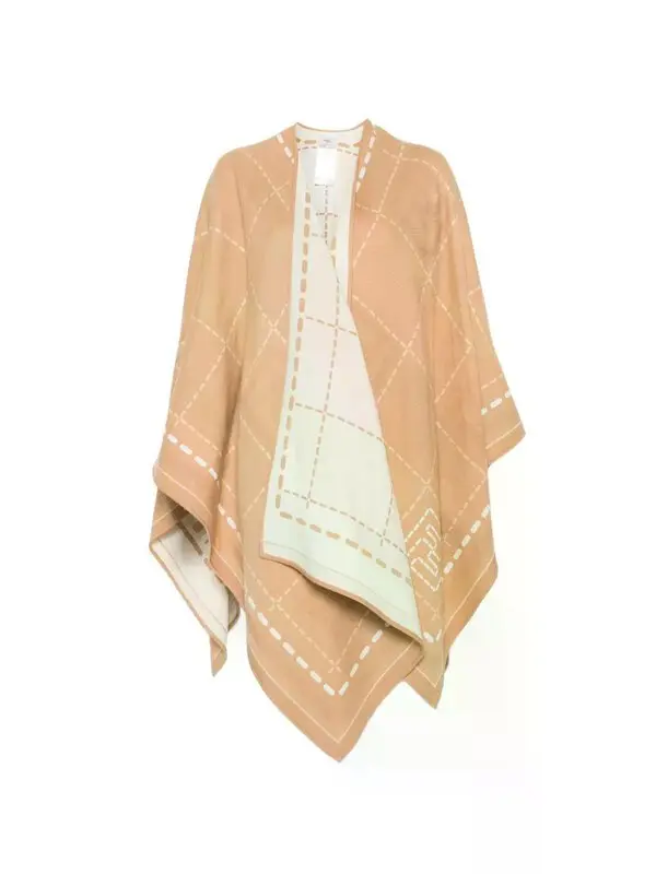 Fendi Patterned Poncho - Neutrals