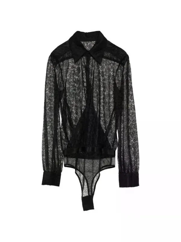 Kiki De Montparnasse Petite Fleur Bodysuit - Black