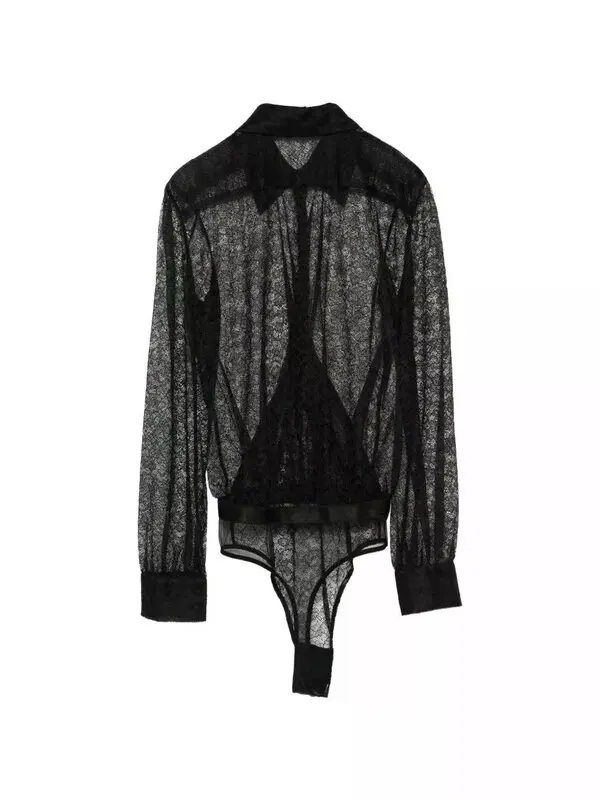 Kiki De Montparnasse Petite Fleur Bodysuit - Black