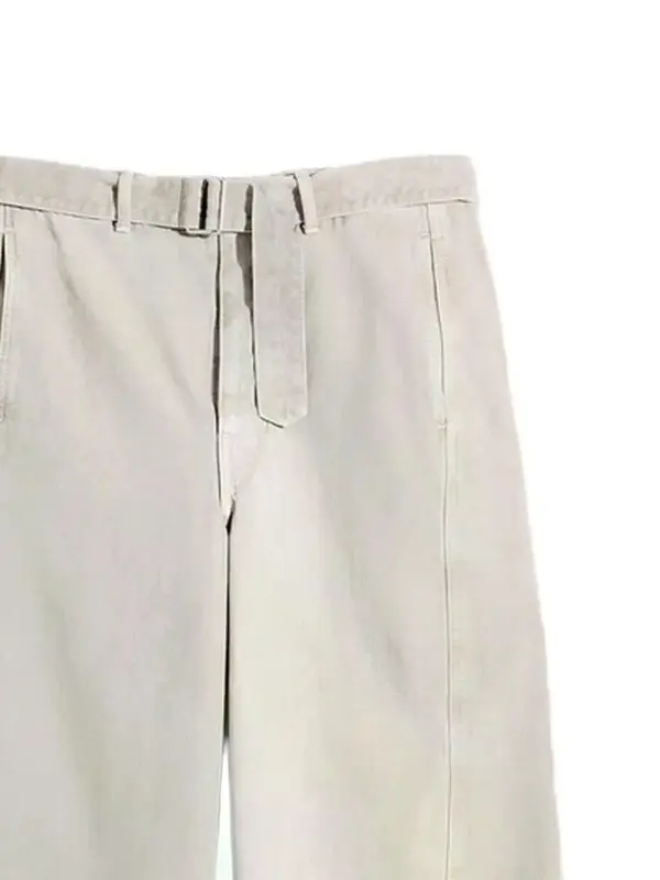 LEMAIRE Belted Twill Trousers - Neutrals