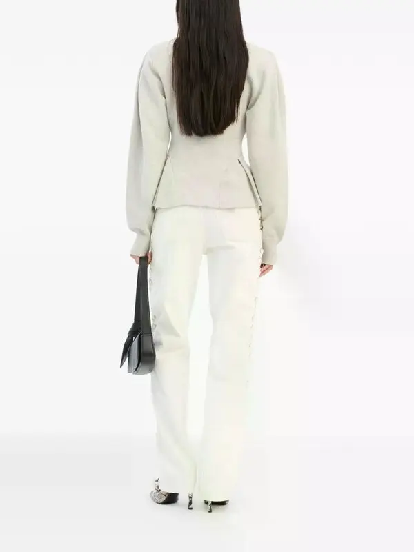 ROTATE BY BIRGER CHRISTENSEN Lace-up Detail Jeans