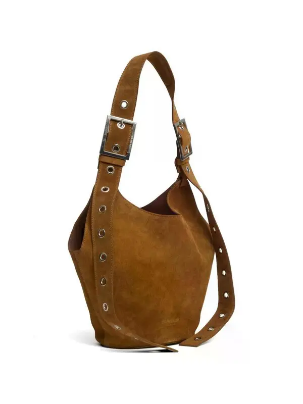 DONDUP Adjustable Strap Leather Bucket Bag