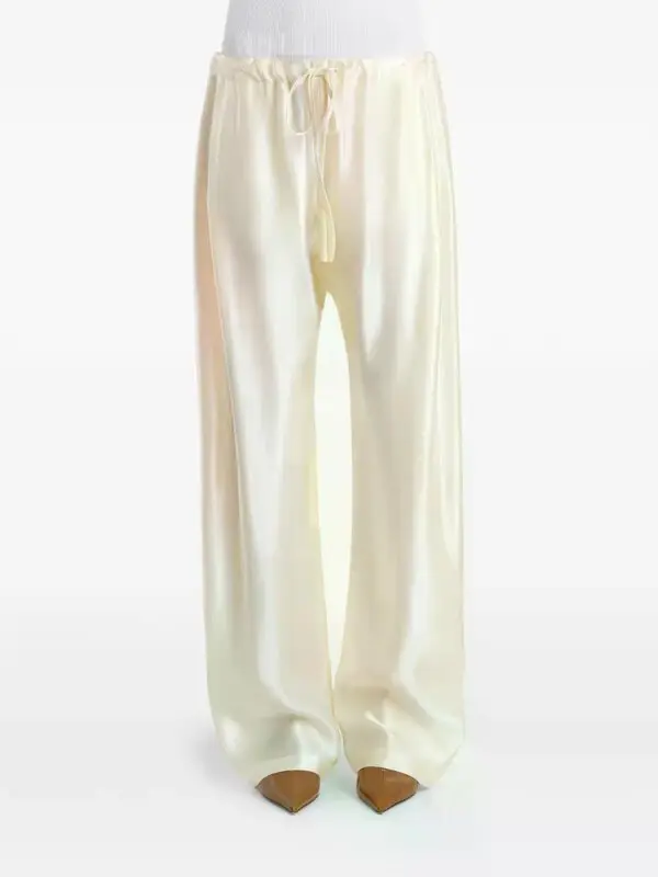 Khaite Rohen Pant In Satin - Neutrals
