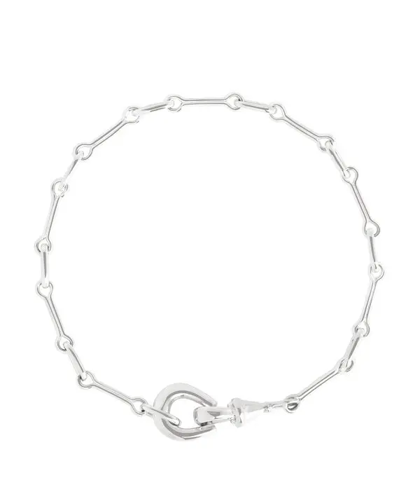 ASTRID & MIYU Rhodium-plated Hardware Chain Bracelet - Silver