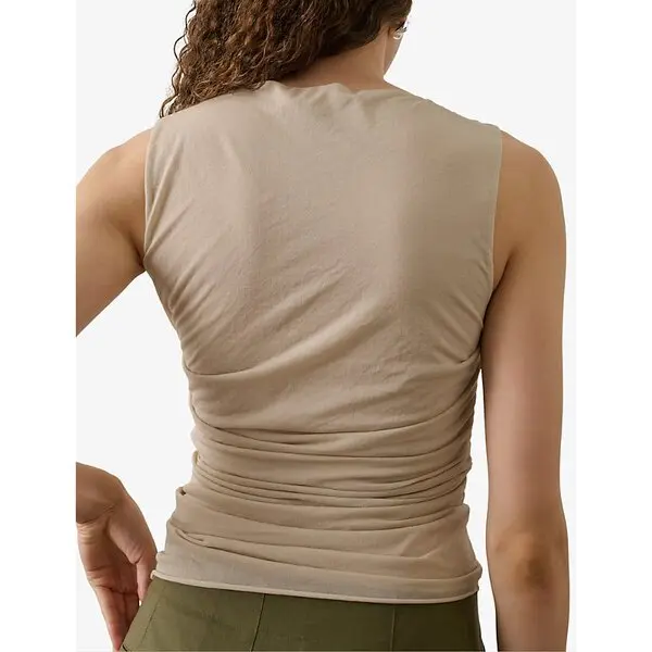 Soeur Irina Gathered Cotton-blend Vest Top