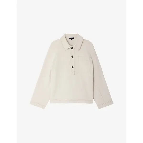 Soeur Austin Oversized Denim Shirt - Blanc Gres