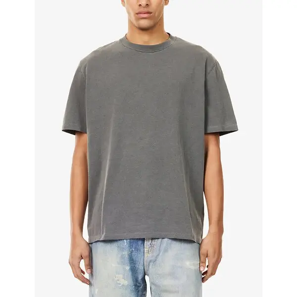 Our Legacy Box-fit Short-sleeves Cotton T-shirt - Worn Black