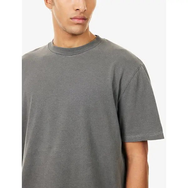 Our Legacy Box-fit Short-sleeves Cotton T-shirt - Worn Black