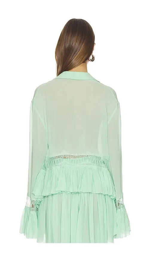 Blumarine Georgette Lace Top