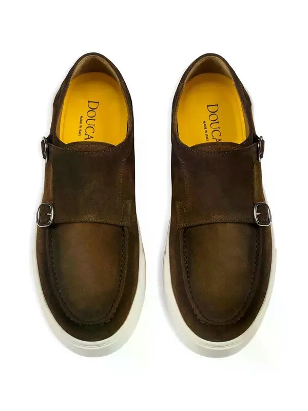 DOUCAL'S Suede Buckle Loafers