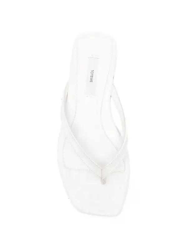 TOTEME Croc-embossed Flat Sandals