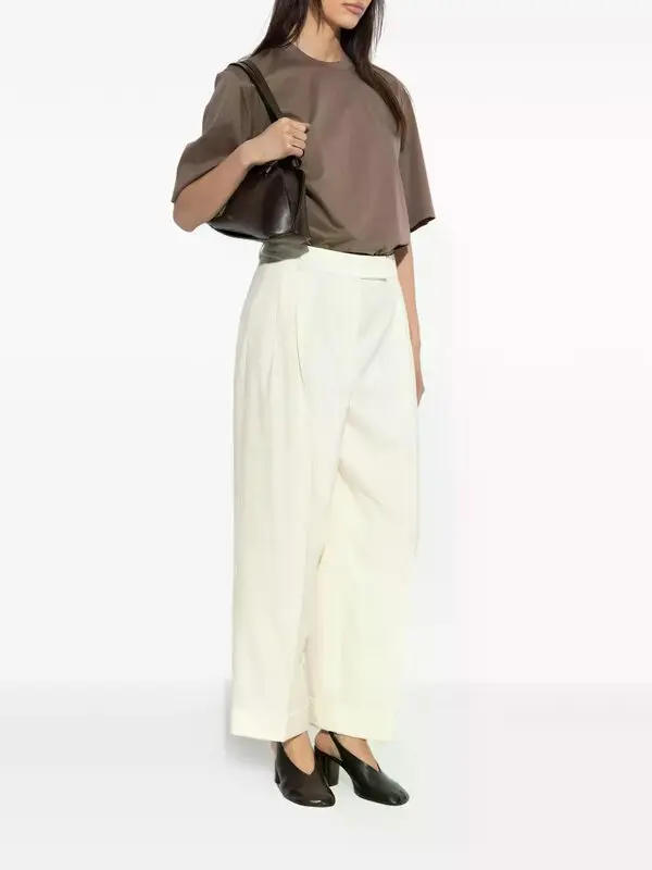 RÓHE Crew Neck Short Sleeve T-shirt - Brown