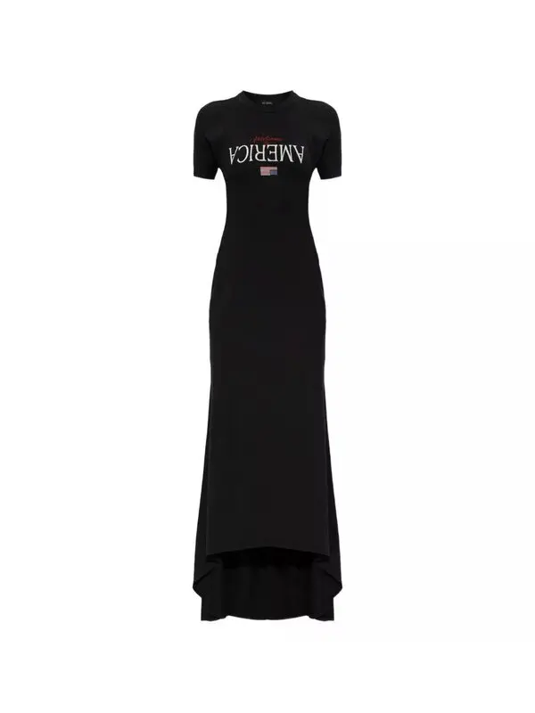 WILLY CHAVARRIA Graphic Print High-low Hem Dress