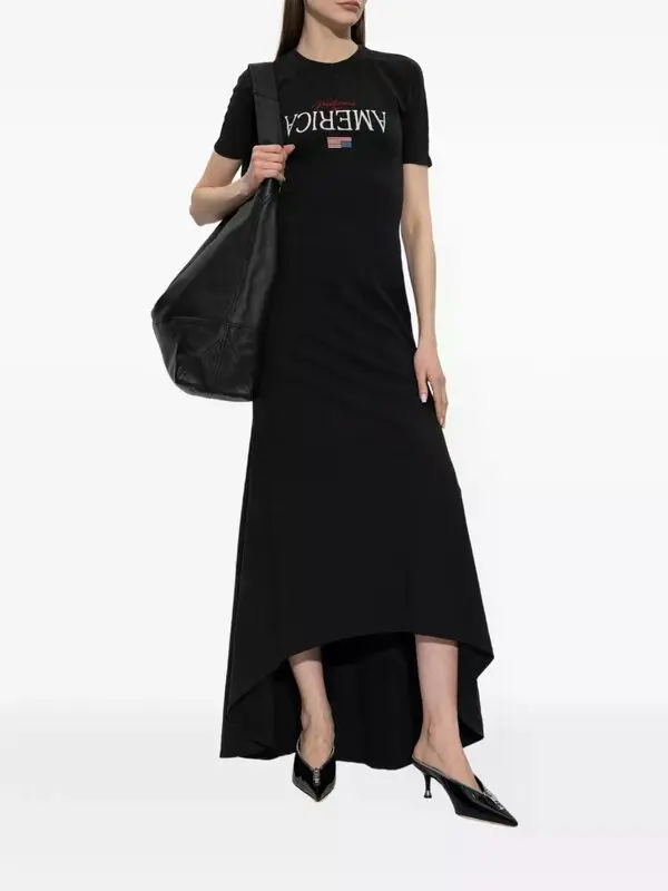WILLY CHAVARRIA Graphic Print High-low Hem Dress