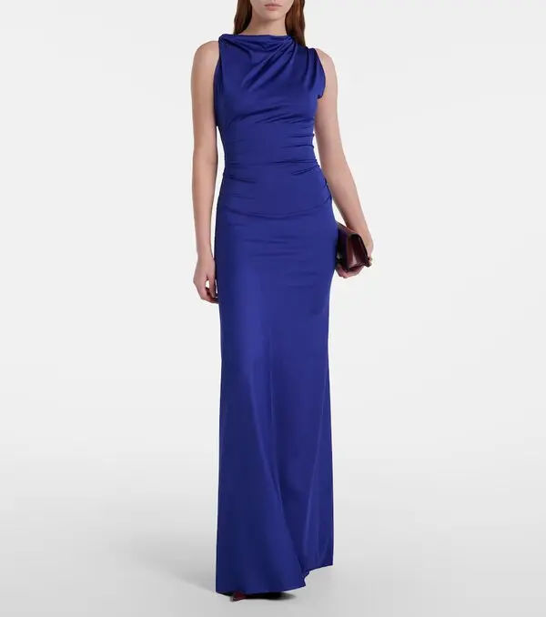 Victoria Beckham Asymmetrical Draped Gown