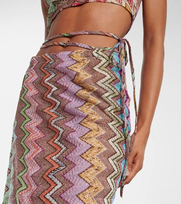 Missoni Zigzag Lame Wrap Skirt